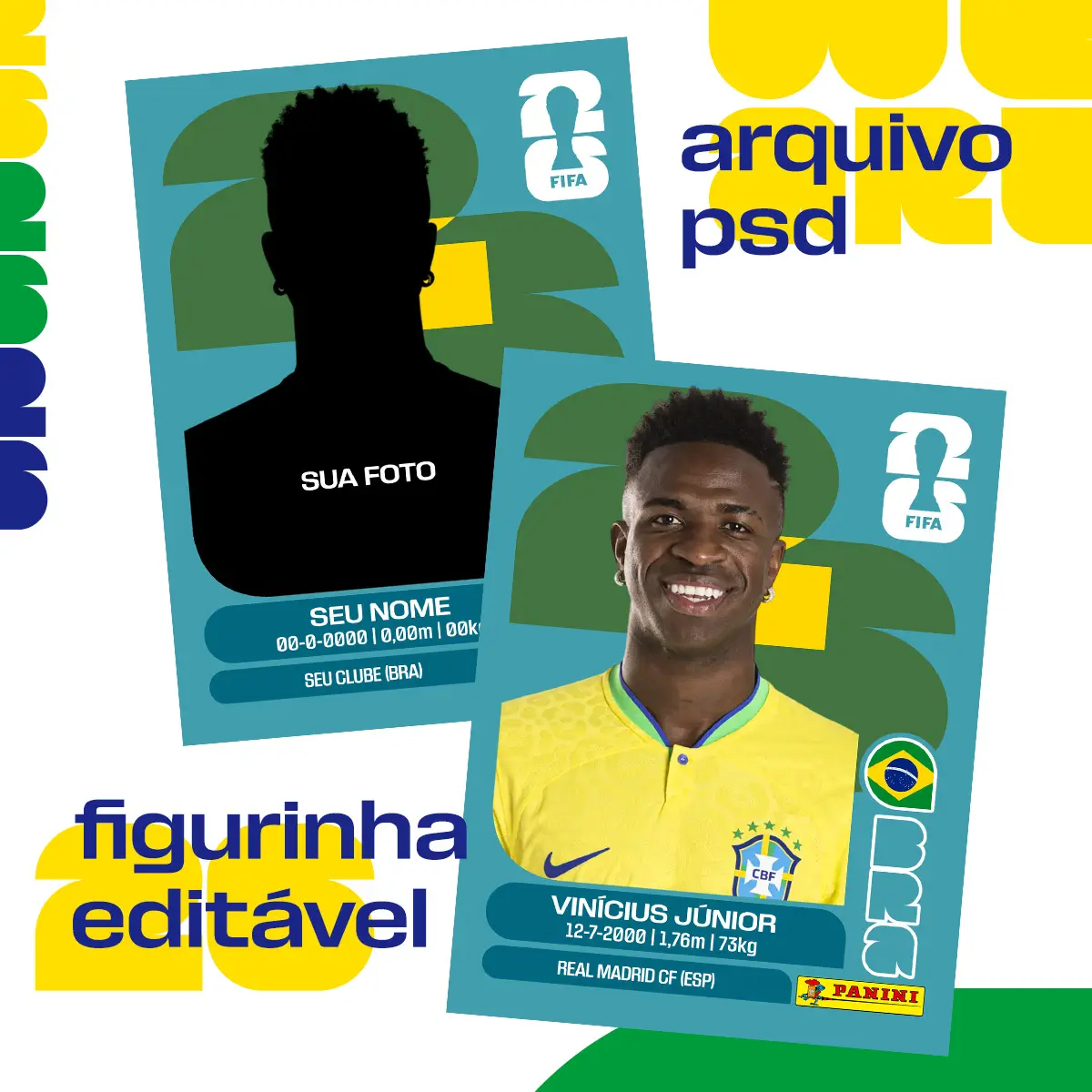 Arquivo Editável Figurinha Copa 2026 Standard e Legend | Studios Cat