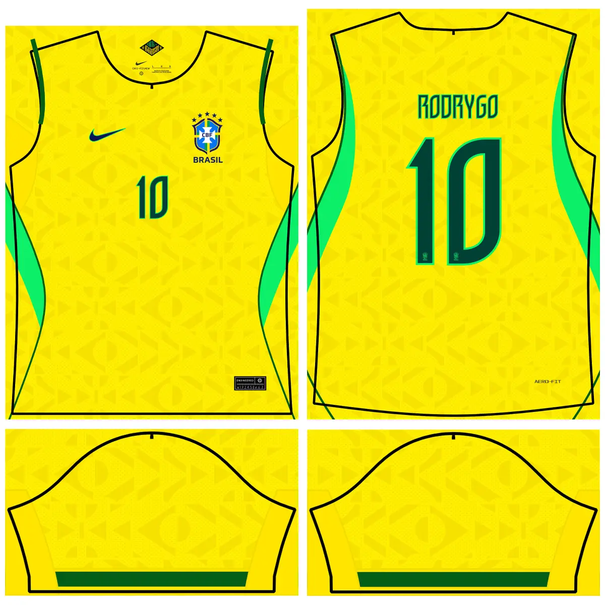 Arte Camisa Seleção Brasileira 2026-2027 Home Corel Draw | Studios Cat