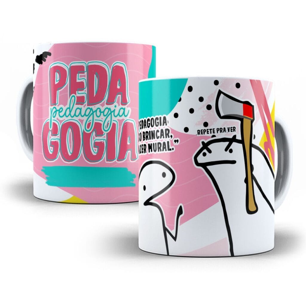 Arte Pedagogia Flork Caneca Profissoes Sublimacao JPG