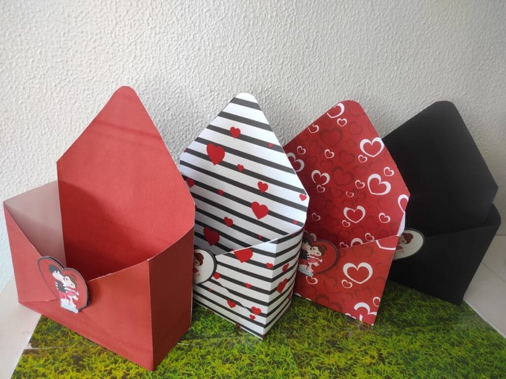 Caixa Envelope Namorados Kit criativo para presentear com amor