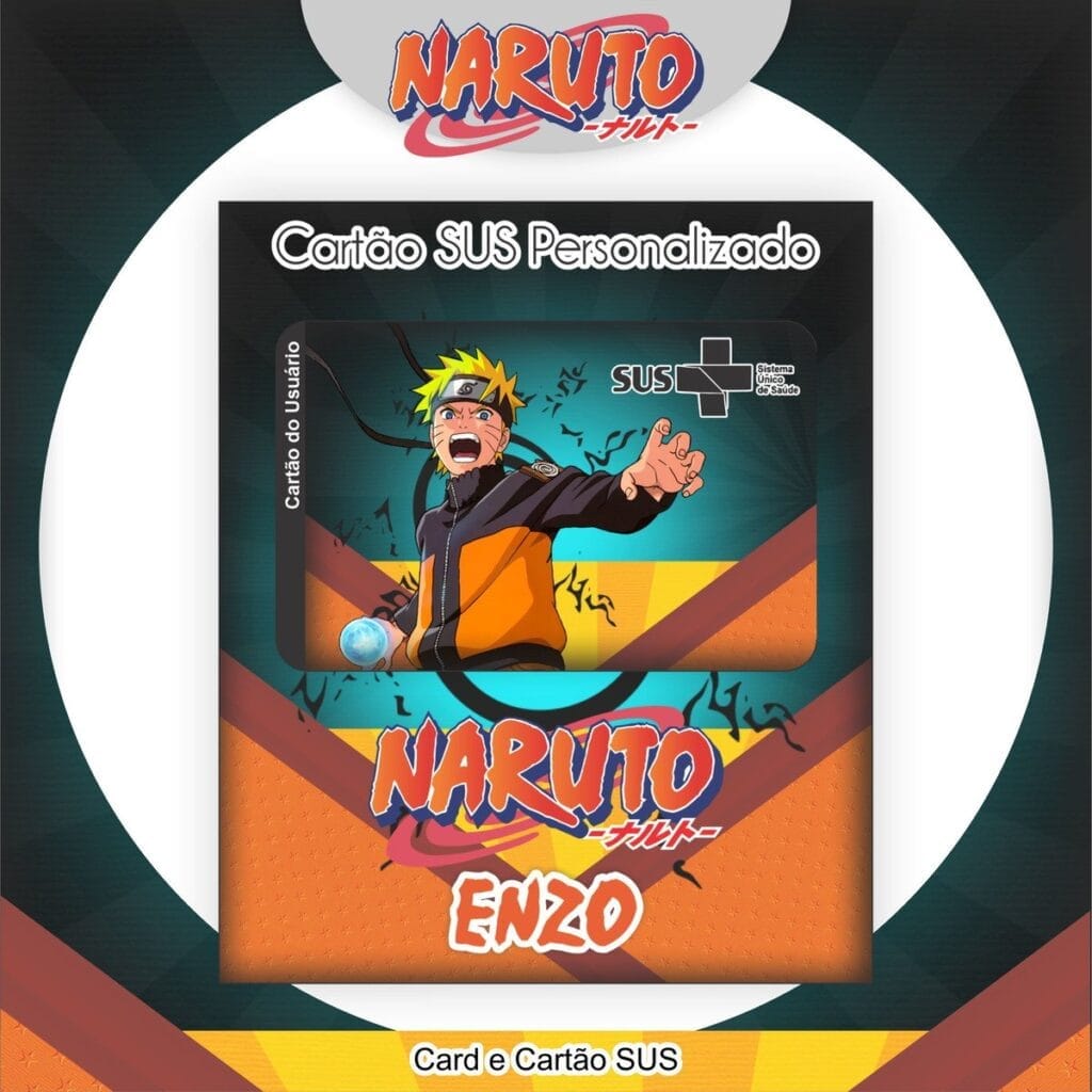Cartão Sus Naruto Menino Personalizado PNG e PDF