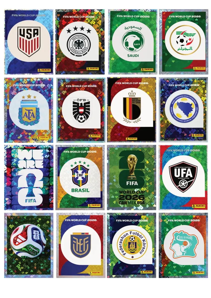 Figurinhas PDF Copa do Mundo 2026 Holográficas Brilhantes | Studios Cat