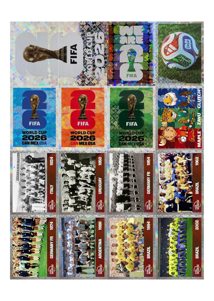 Figurinhas PDF Copa do Mundo 2026 Holográficas Brilhantes | Studios Cat