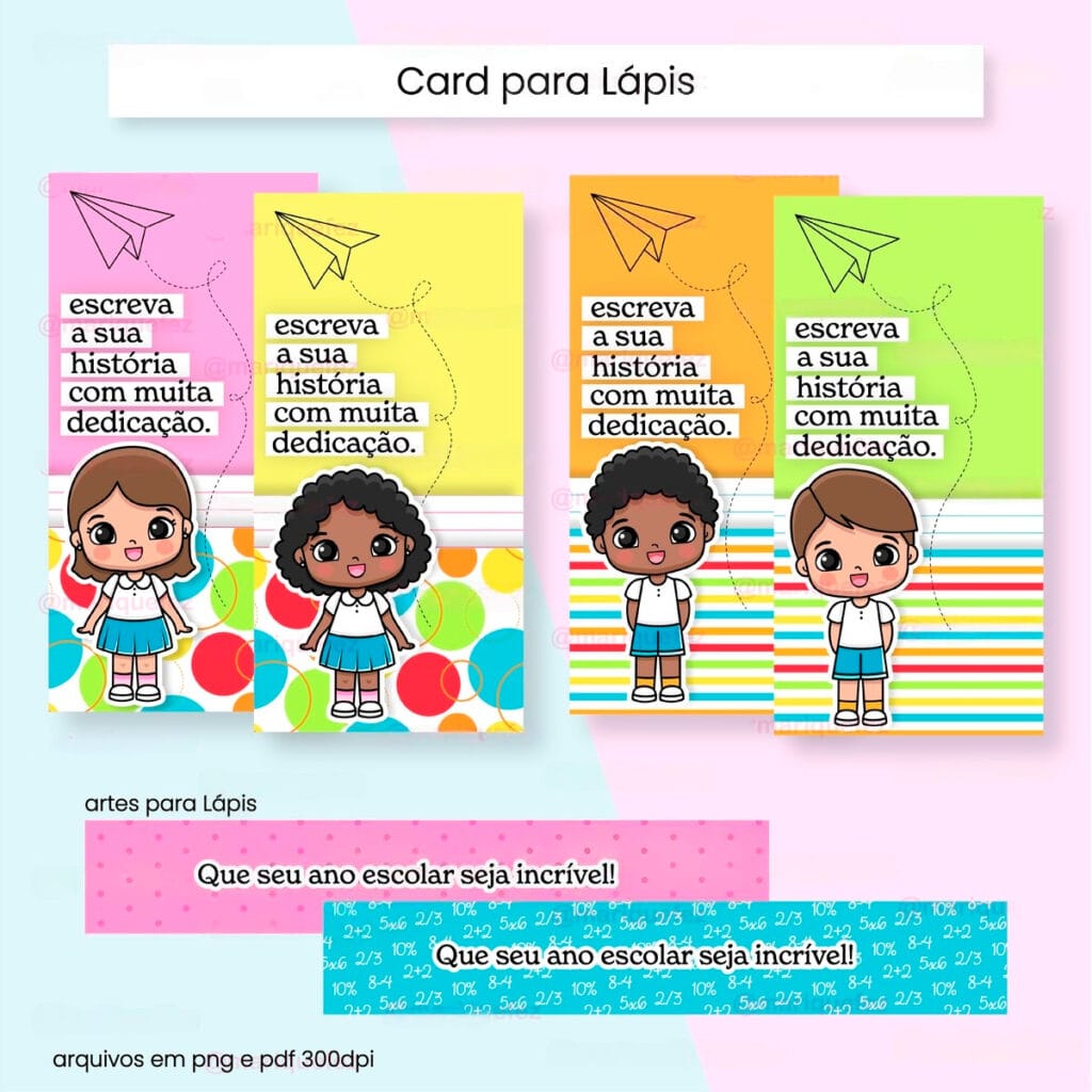 Kit Digital Volta às Aulas 2024 Aluninhos Fofos + Elementos | Studios Cat