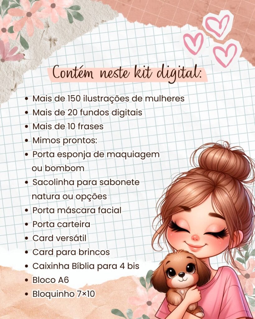 Kit Especial Dia da Mulher 2025: 150 Ilustrações + Fundos | Studios Cat