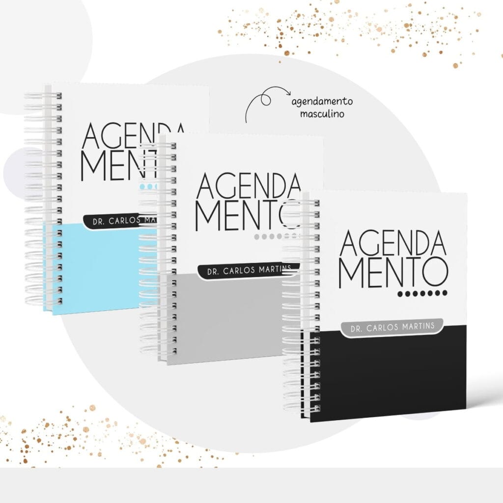 Pack Agendas Masculinas Personalizadas para Agendamentos