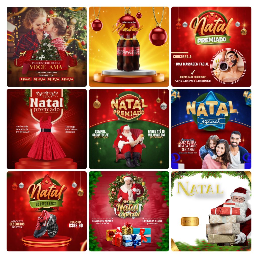 Templates Canva Natal 30 Artes Editáveis + Bônus | Studios Cat